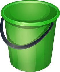 Set of colorful buckets Royalty Free Vector Image