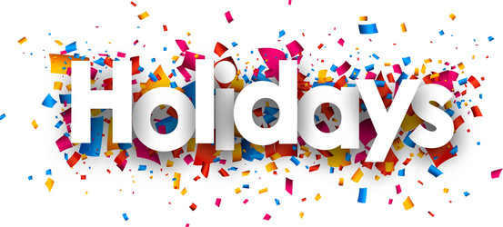 Happy holidays sign Royalty Free Vector Image - VectorStock