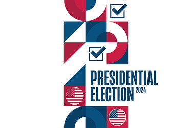 Presidential election 2024 template Royalty Free Vector