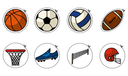 Set of different sport icons Royalty Free Vector Image