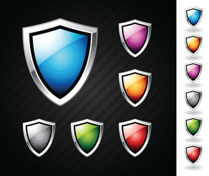 Shield icons Royalty Free Vector Image - VectorStock