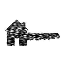 Black icon with scribble effect Royalty Free Vector Image