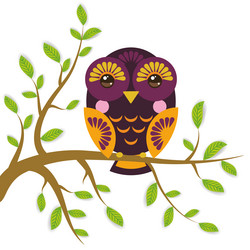 Owl on Branch Vector Images (over 5,600)