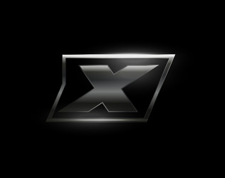 X letter logo bold italic for automotive Vector Image