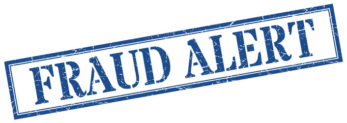 Fraud alert stamp square grunge sign Royalty Free Vector