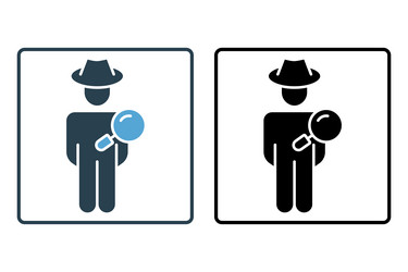 Fraud detection icon detector people and Vector Image
