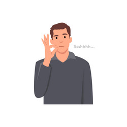 Young man doing bellissimo hand gesture Royalty Free Vector
