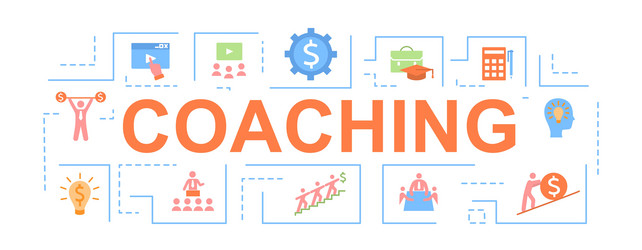 Coaching banner concept Royalty Free Vector Image