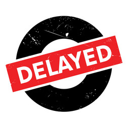 Delayed rubber stamp Royalty Free Vector Image