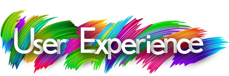 User experience paper word sign with colorful Vector Image