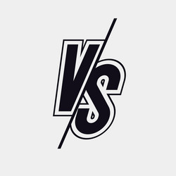 Versus sign modern style black color isolated on Vector Image