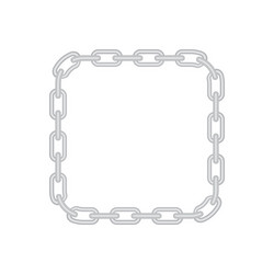 Metal chain round and square borders Royalty Free Vector