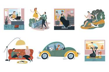 Everyday Life Vector Images (over 4,200)