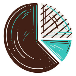 Pie chart hand drawn Royalty Free Vector Image