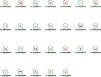 Set of initial letter dm logo template design Vector Image