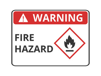 Fire hazard symbol Royalty Free Vector Image - VectorStock