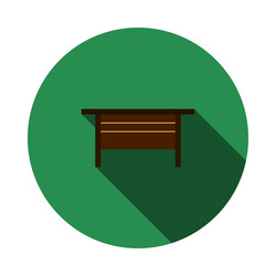 Tabletop icon flat wooden desk Royalty Free Vector Image