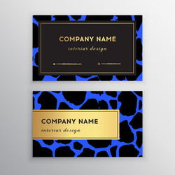 Business card trendy leopard pattern wild animals Vector Image