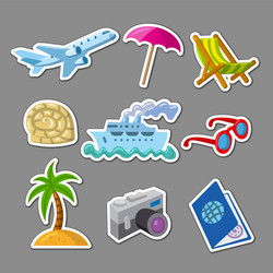 Travel and accommodation stickers Royalty Free Vector Image