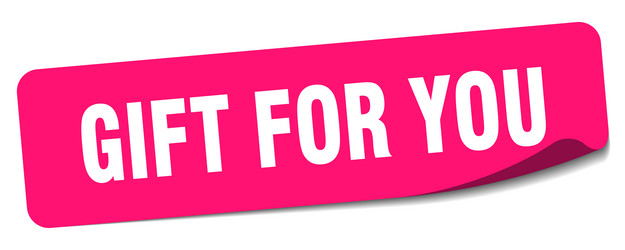 Gift for you sticker label Royalty Free Vector Image