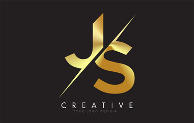 Js j s letter logo with creative shadow cut design