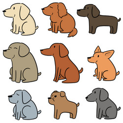 Set of dog Royalty Free Vector Image - VectorStock