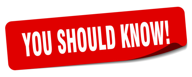 You should know sticker you should know label Vector Image