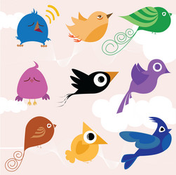 Cartoon birds Royalty Free Vector Image - VectorStock