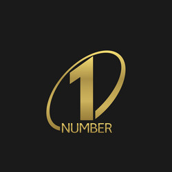 Number one 1 success logo design Royalty Free Vector Image