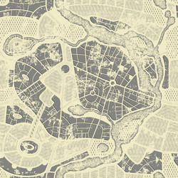 City top view town map seamless pattern Royalty Free Vector