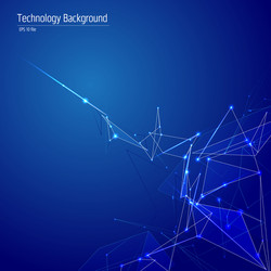 Technology triangle line and dot concept Vector Image