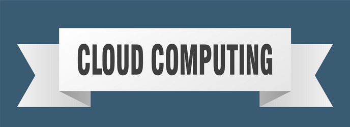 Cloud computing ribbon paper band Royalty Free Vector Image