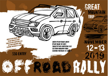 Off-road event poster Royalty Free Vector Image