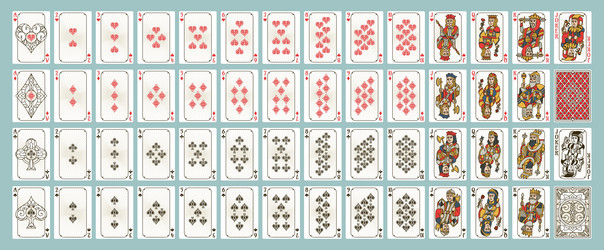 Playing cards full set Royalty Free Vector Image