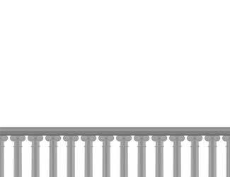 Realistic ancient balcony border seamless Vector Image