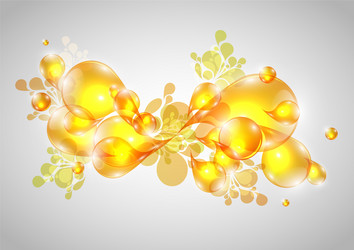 Abstract blue and yellow color drop on paper Vector Image