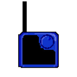Sound radio music game pixel art Royalty Free Vector Image