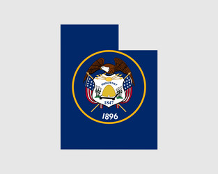 Utah state in the united states map Royalty Free Vector