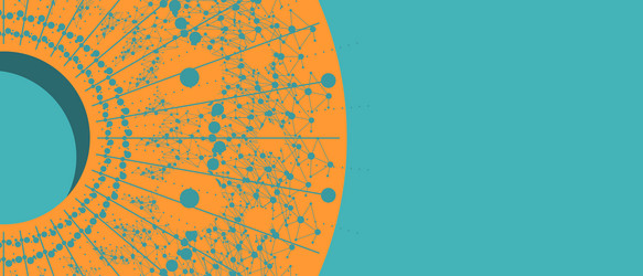 Web banner with circular ornamental design element