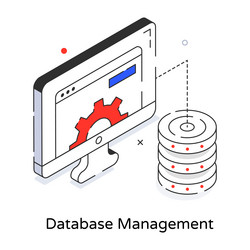 Dbms database management system computer data Vector Image