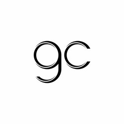 Gc logo letter monogram slash with modern Vector Image