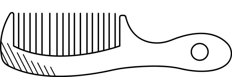 Hair comb outline Royalty Free Vector Image - VectorStock