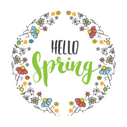 Hello spring Royalty Free Vector Image - VectorStock
