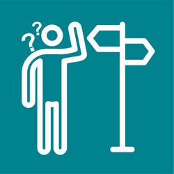 Lost directions Royalty Free Vector Image - VectorStock