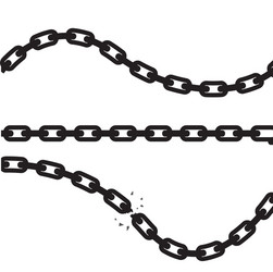 Broken round chain Royalty Free Vector Image - VectorStock