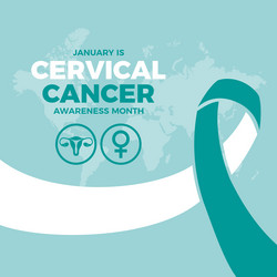 Cervical cancer awareness month poster Royalty Free Vector