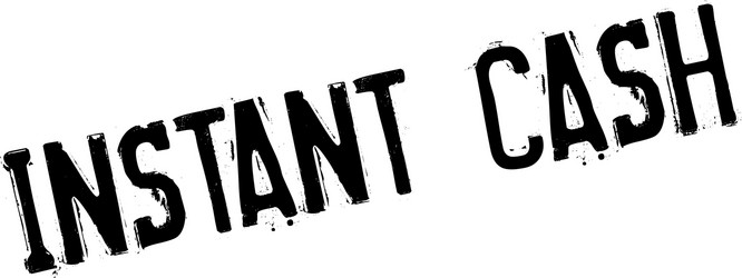 Instant cash rubber stamp Royalty Free Vector Image