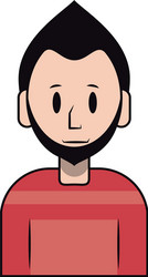 Person upper body cartoon Royalty Free Vector Image