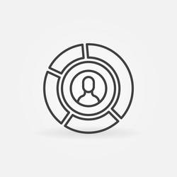 Student biometric data loop concept icon Vector Image