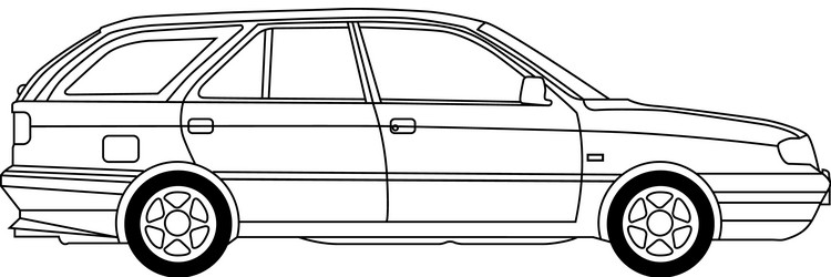 Station wagon eps Royalty Free Vector Image - VectorStock